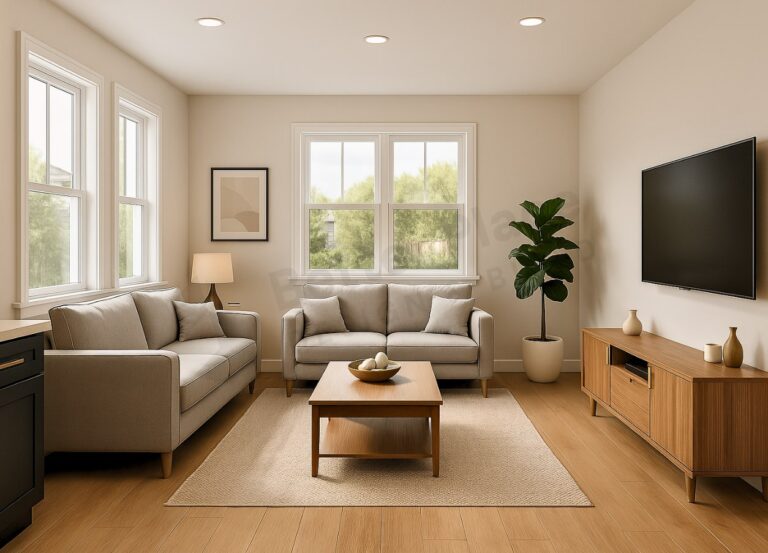Modern 650 sq ft ADU Plans | 2 Bedroom Oak Floor Plan